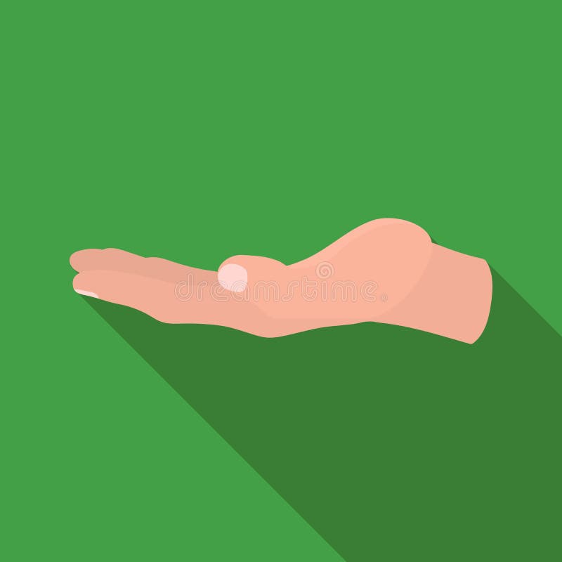 Ask for Alms Icon in Flat Style Isolated on White Background. Hand ...