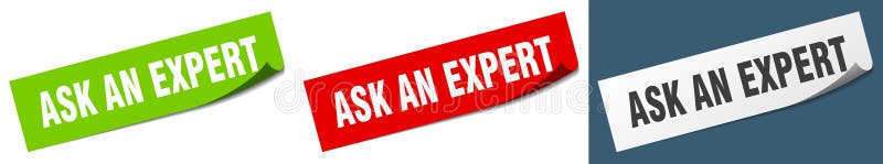 Ask an Expert Banner. Ask an Expert Speech Bubble Label Set. Stock ...