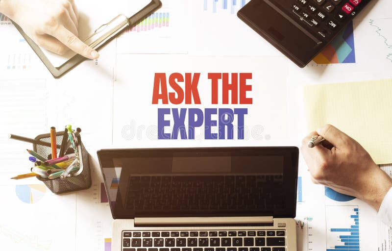 Ask the Expert Business Team Hands at Work with Financial Documents ...