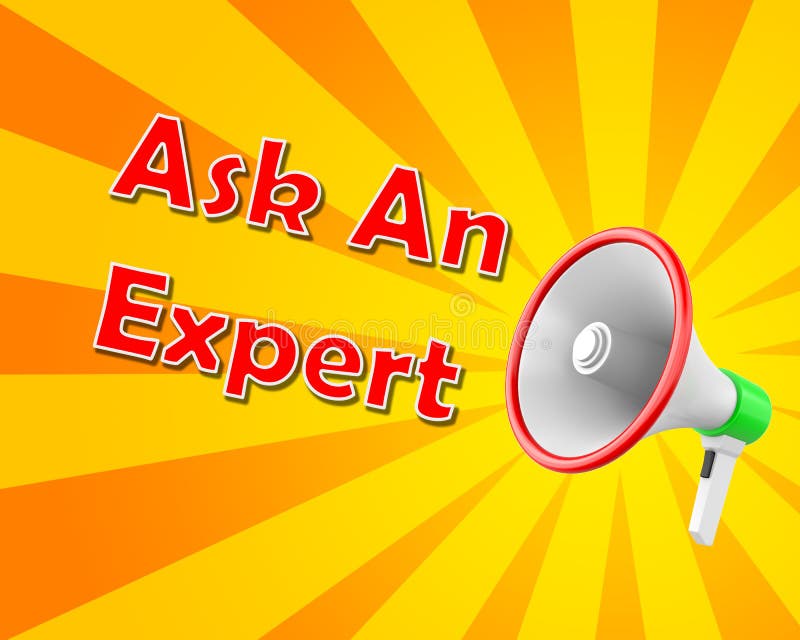Megaphone with Ask an Expert Speech Bubble Stock Illustration ... Megaphone with Ask an Expert Speech Bubble Stock Illustration ...