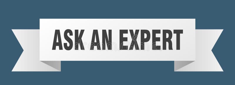 Ask an expert ribbon. stock vector. Illustration of insignia - 191265416