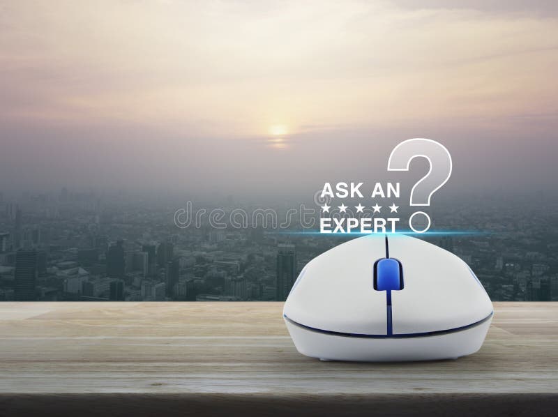 Ask an Expert with Star and Question Mark Sign Icon Stock Photo - Image ...