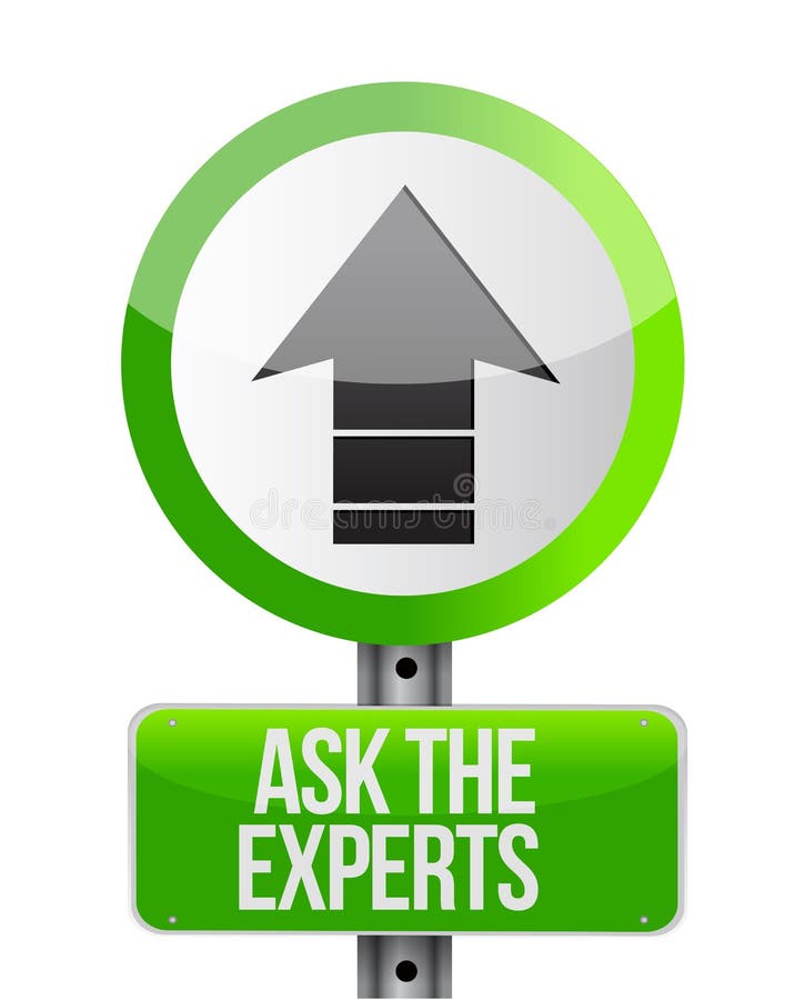 Ask the Experts Ahead Road Sign Illustration Stock Illustration ...