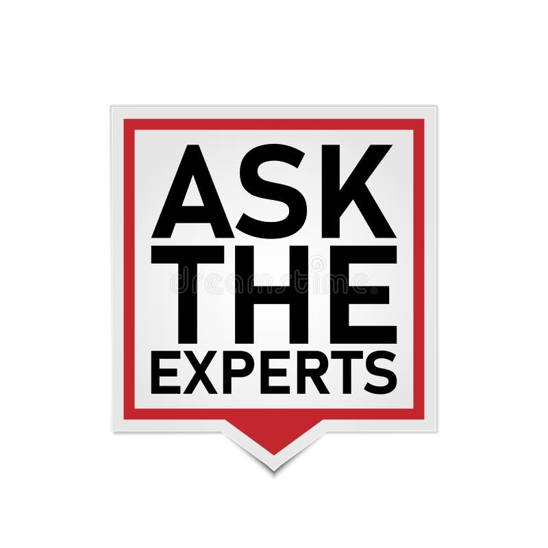 Ask the Experts Business Customers Solution Label Icon Vector Stock ...