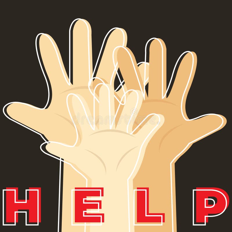 Ask for Help Sign Simple Illustration Stock Vector - Illustration of ...