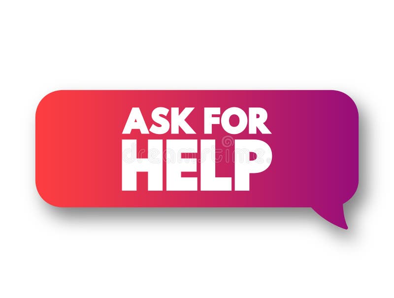 Help Me Text Message Bubble, Concept Background Stock Illustration ...