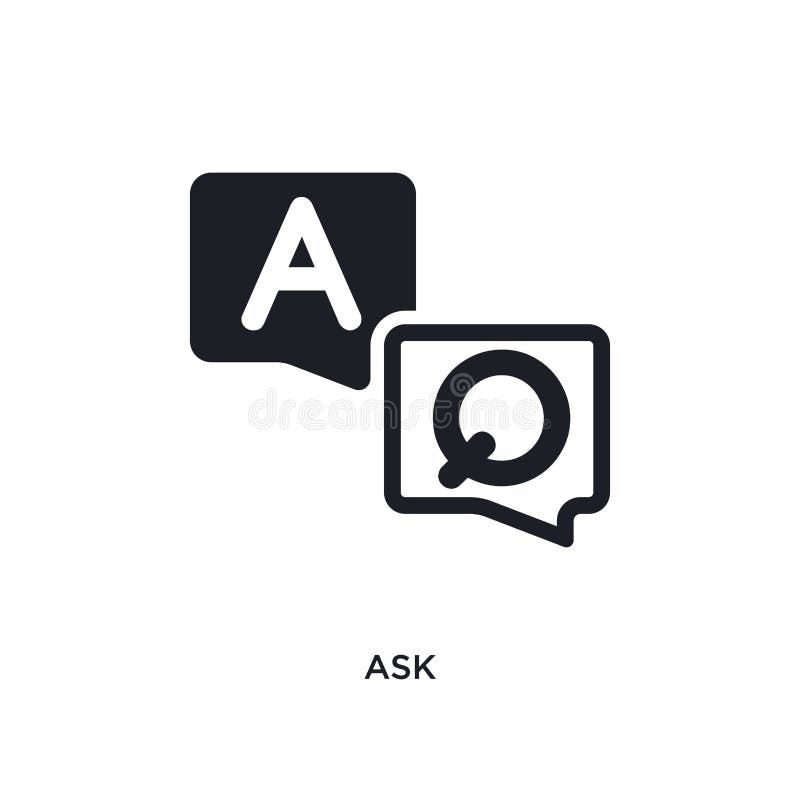 Ask Isolated Icon. Simple Element Illustration from E-learning and ...