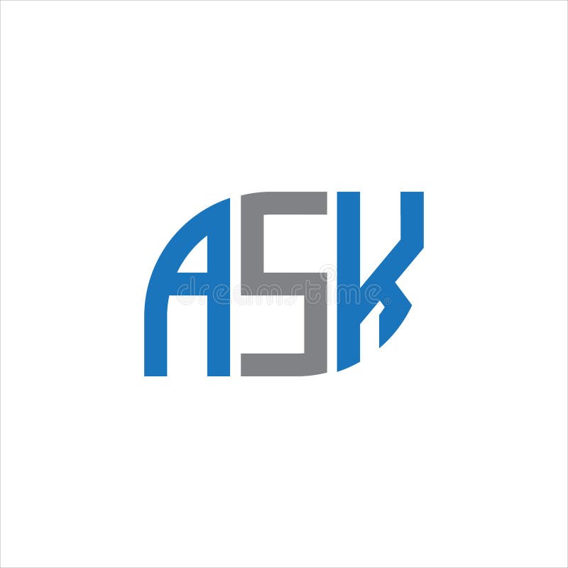 ASK Letter Logo Design on White Background.ASK Creative Initials Letter ...