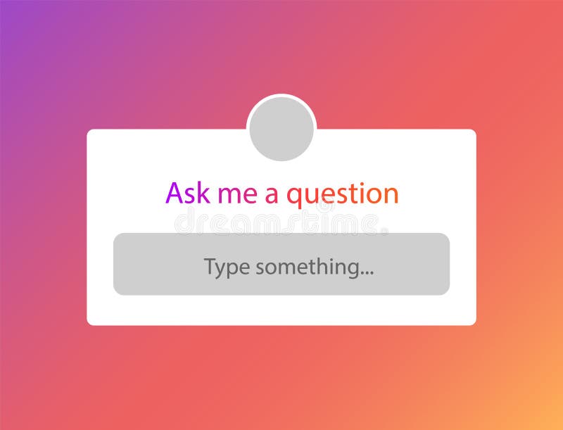 Ask Me a Question. Questions in Social Media Stock Illustration ...