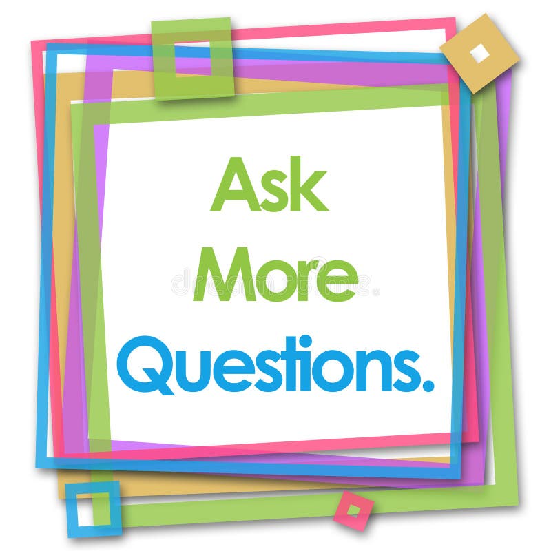 Any Questions Colorful Squares Grid Symbols Horizontal Stock ...