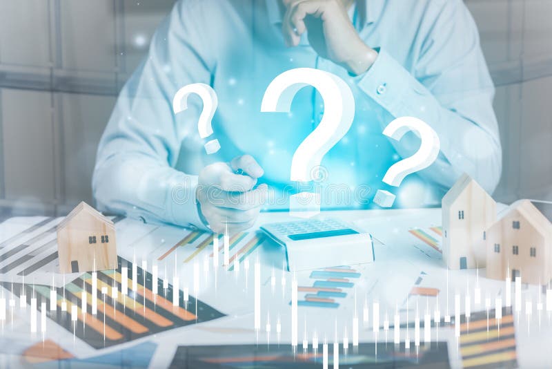 Ask Question Online Concept, Businessman Hand Hold Interface Question ...