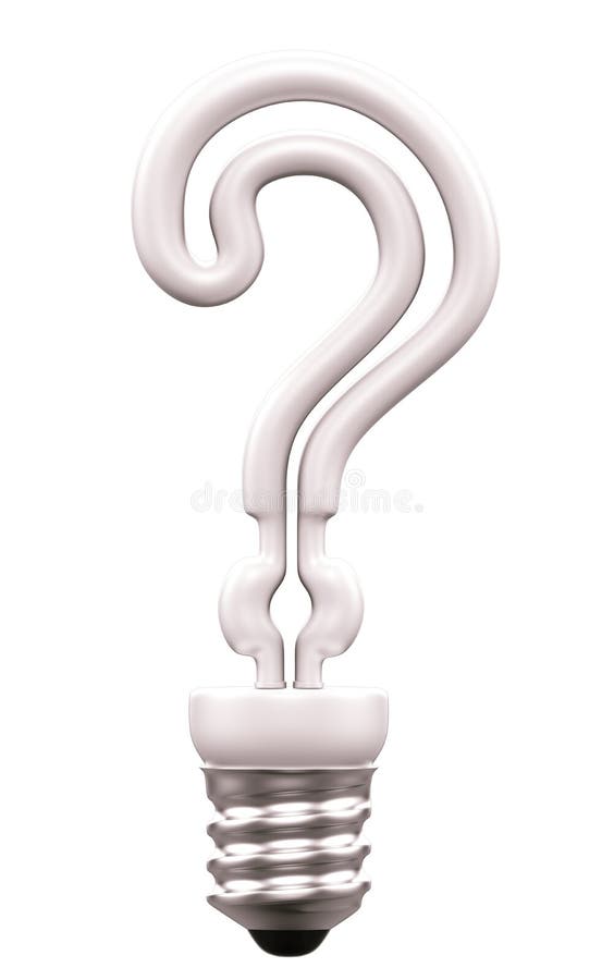Ask a Question: Query Mark Light Bulb Isolated Stock Illustration ...