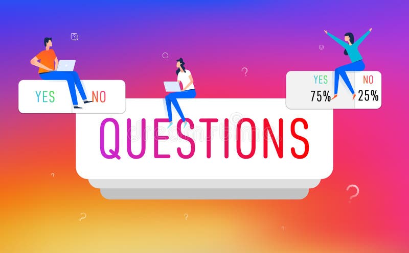 Ask Question Social Media Sticker Stock Vector - Illustration of social ...
