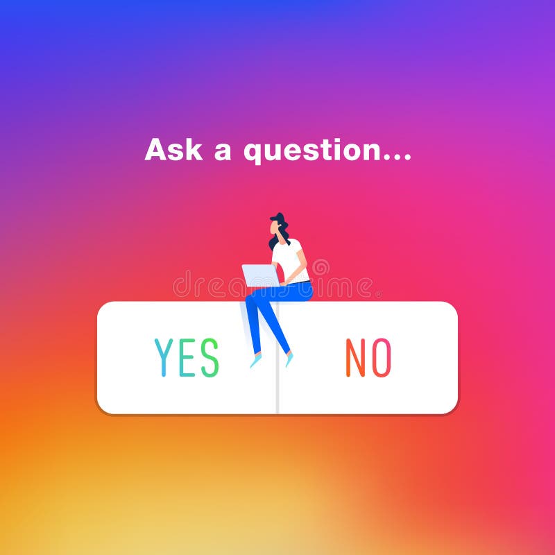 Ask Question Social Media Sticker Stock Vector - Illustration of ...