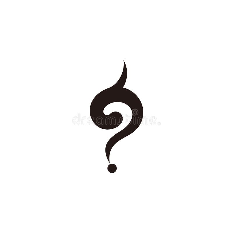 Ask Question Symbol Spiral Curves Loop Logo Vector Stock Vector ...