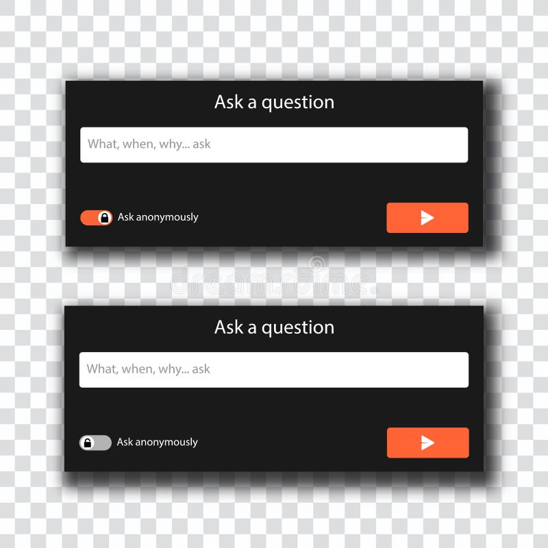 Ask a Question Template - Anonymous Question - Incognito - Illustration ...