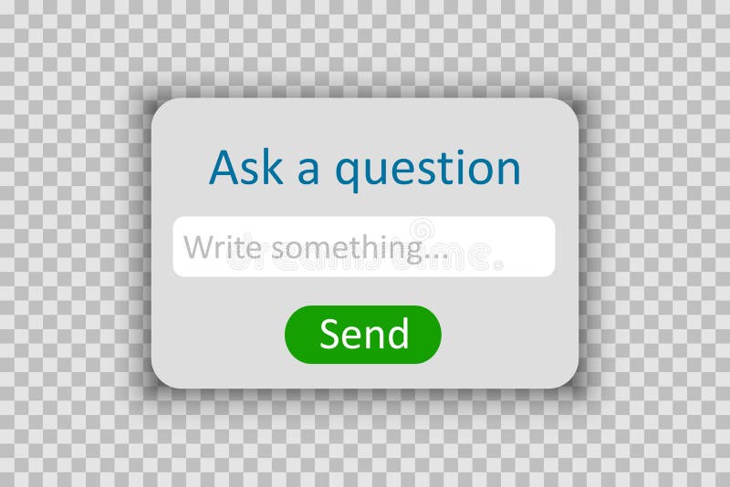 Ask a Question, User Interface Form â€“ Vector Stock Illustration ...