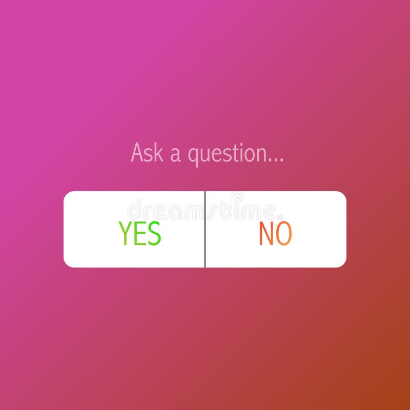 Question Sticker for Typing Answers. Quiz Option Social Media Interface ...