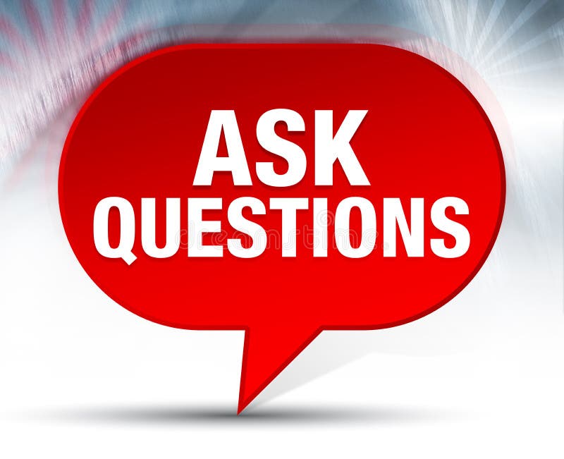 Ask Questions Red Bubble Background Stock Illustration - Illustration ...