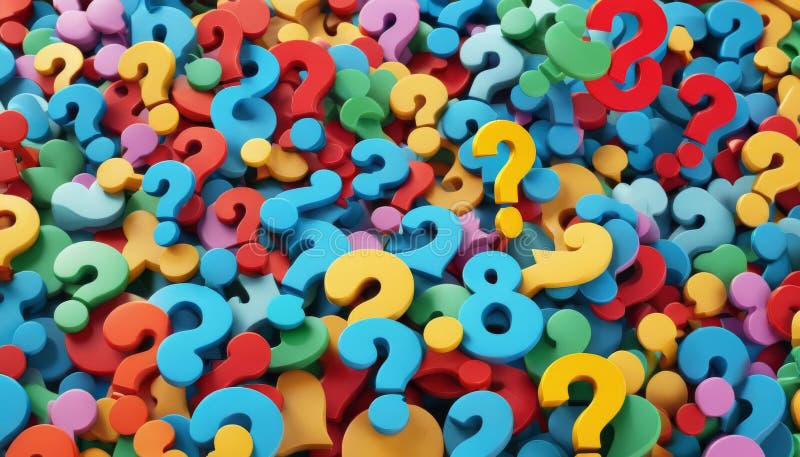 Ask Search Doubt Support Colored Background Three Dimensional Concept ...