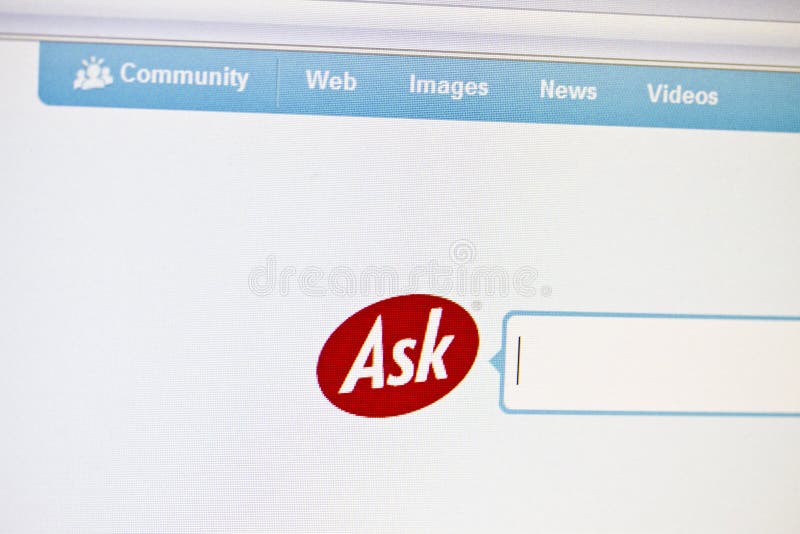 ASK search engine editorial stock image. Image of background - 18375034