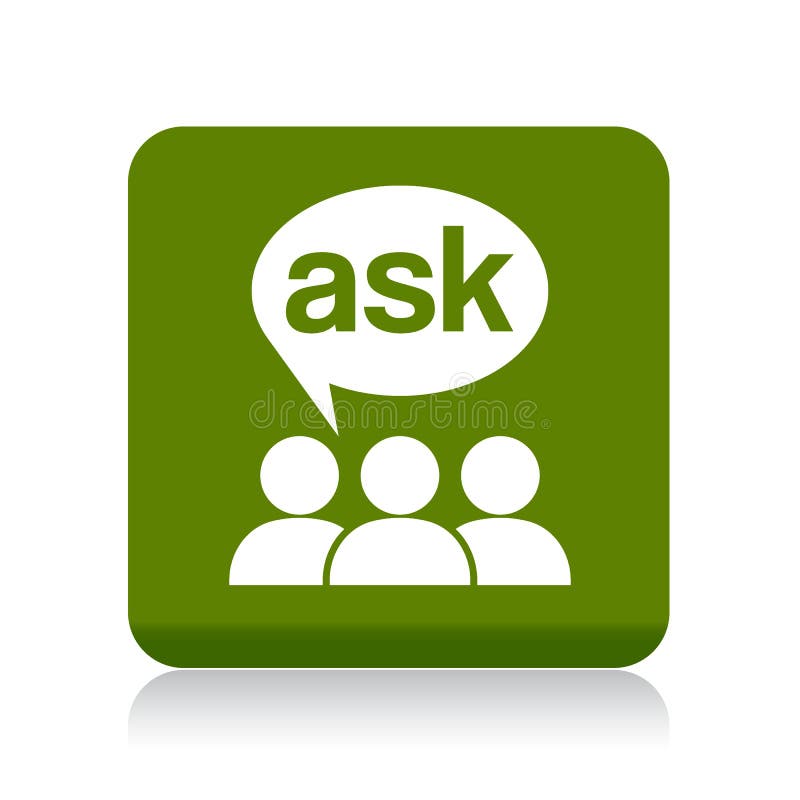 Ask support icon stock illustration. Illustration of concierge - 124985489