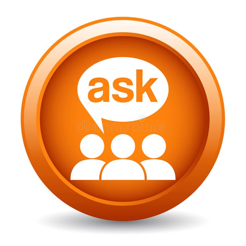 Ask support icon stock illustration. Illustration of concierge - 124985489