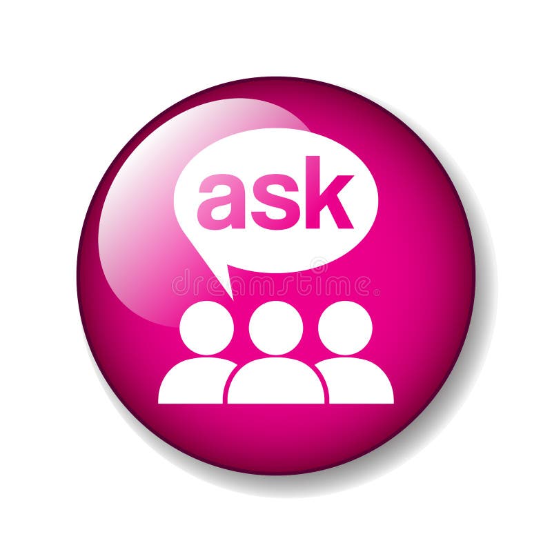 Ask support icon stock illustration. Illustration of computer - 124985949