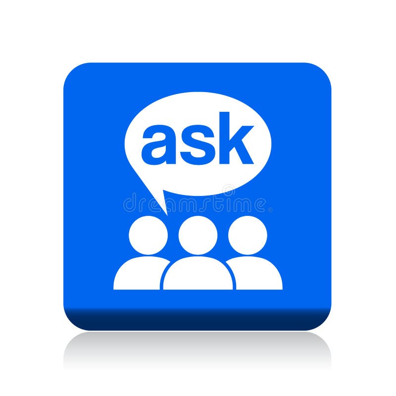 Ask support icon stock illustration. Illustration of designed - 124985239