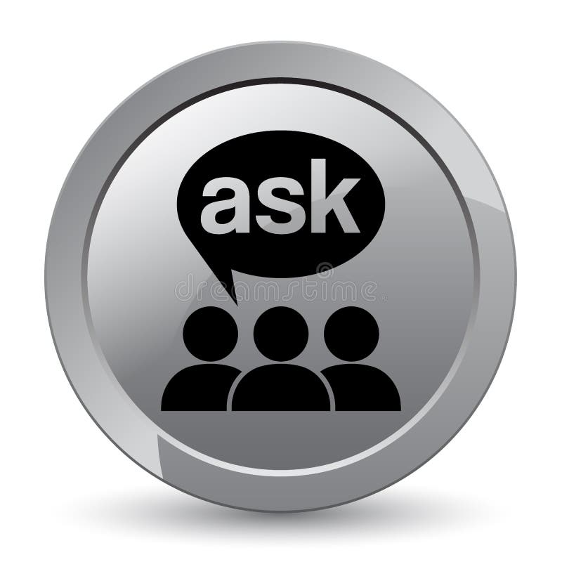 Ask support icon stock illustration. Illustration of call - 124985821