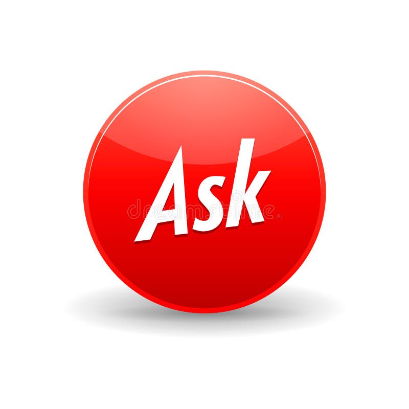 Ask Toolbar Icon in Simple Style Stock Illustration - Illustration of ...