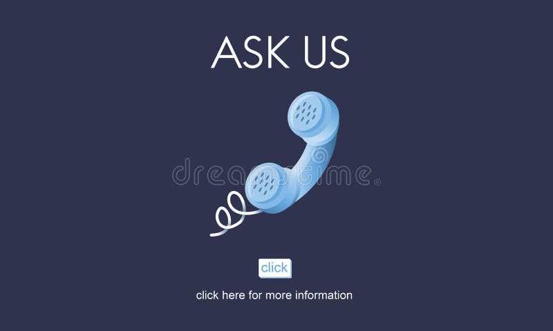 Ask Us Care Contact Customer Information Advice Concept Stock ...