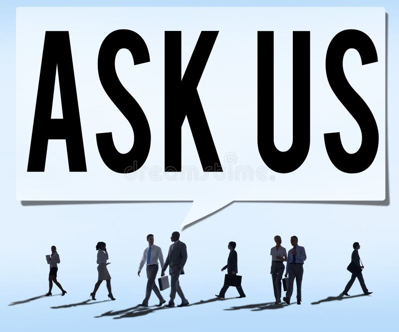 Ask Us Contact Information Assistance Advice Concept Stock Photo ...