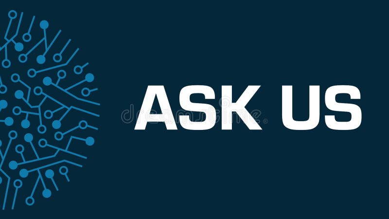 Ask Us Circuit Circular Blue Rotating Left Text Stock Footage - Video ...