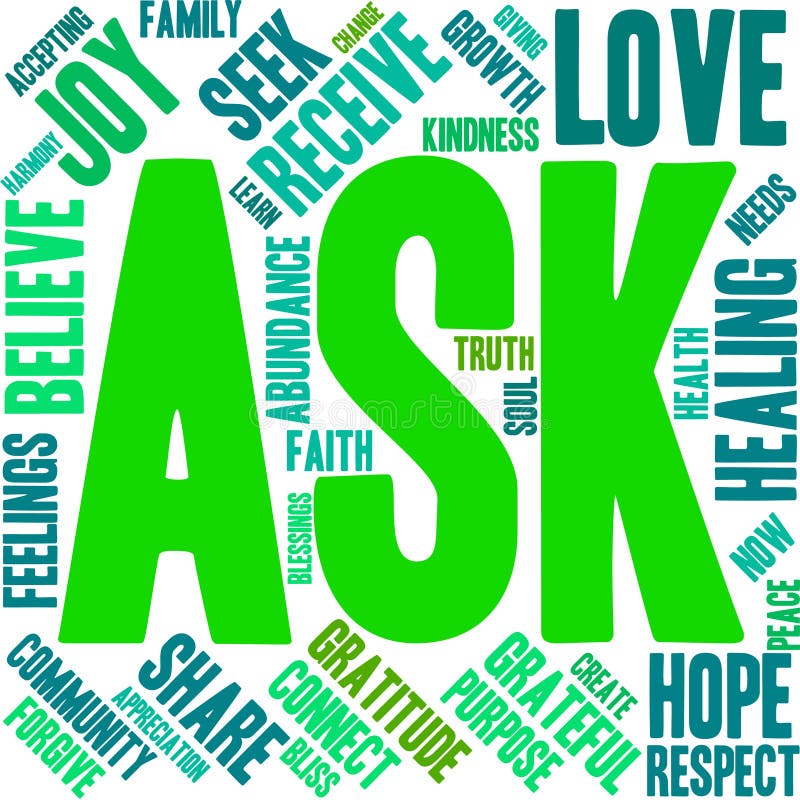 Ask Word Cloud stock illustration. Illustration of grateful - 108742596