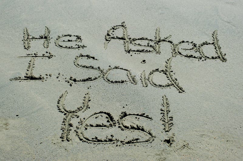 He asked I said yes stock image. Image of summer, wedding - 53556103