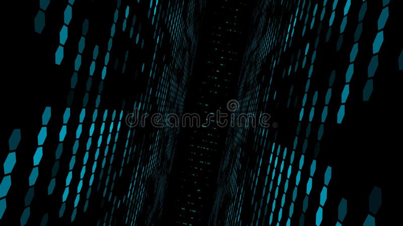 Matrix Tunnel with Rectangular Perspective Stock Illustration ...