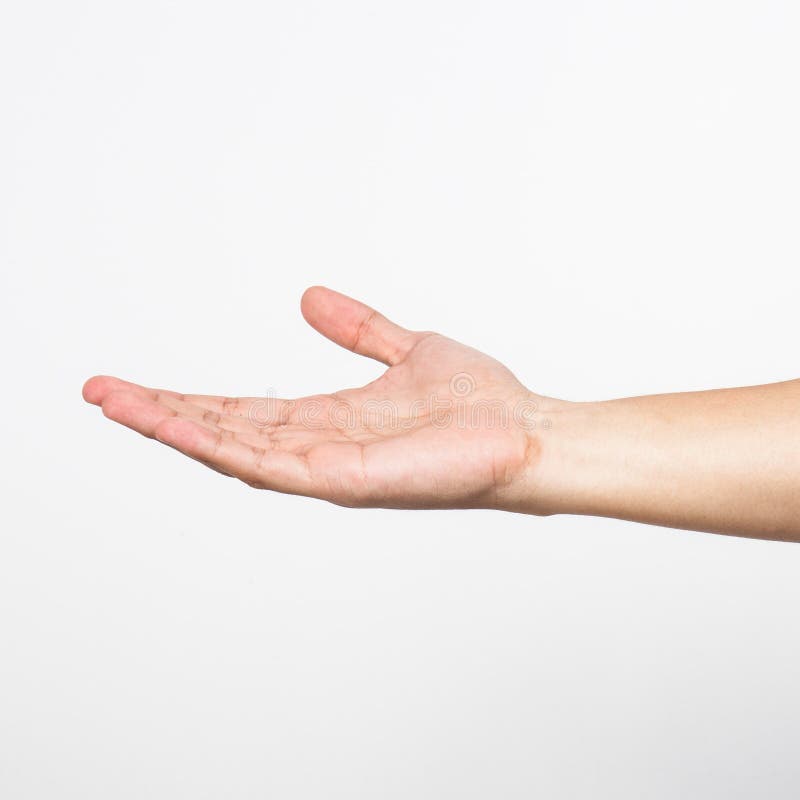 Asking for the Help Asian Hand Gesture Isolated Stock Photo - Image of ...