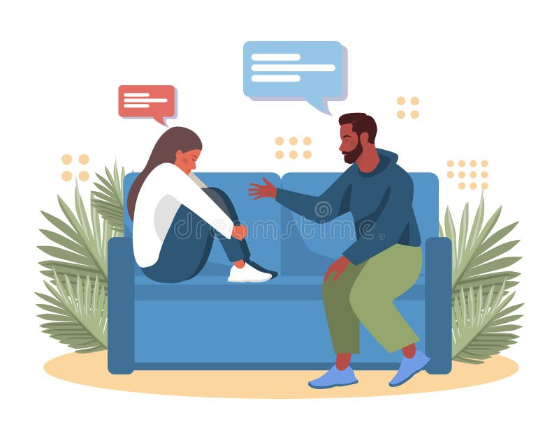 Asking for Help Concept. Character Seeking Support from Other Stock ...