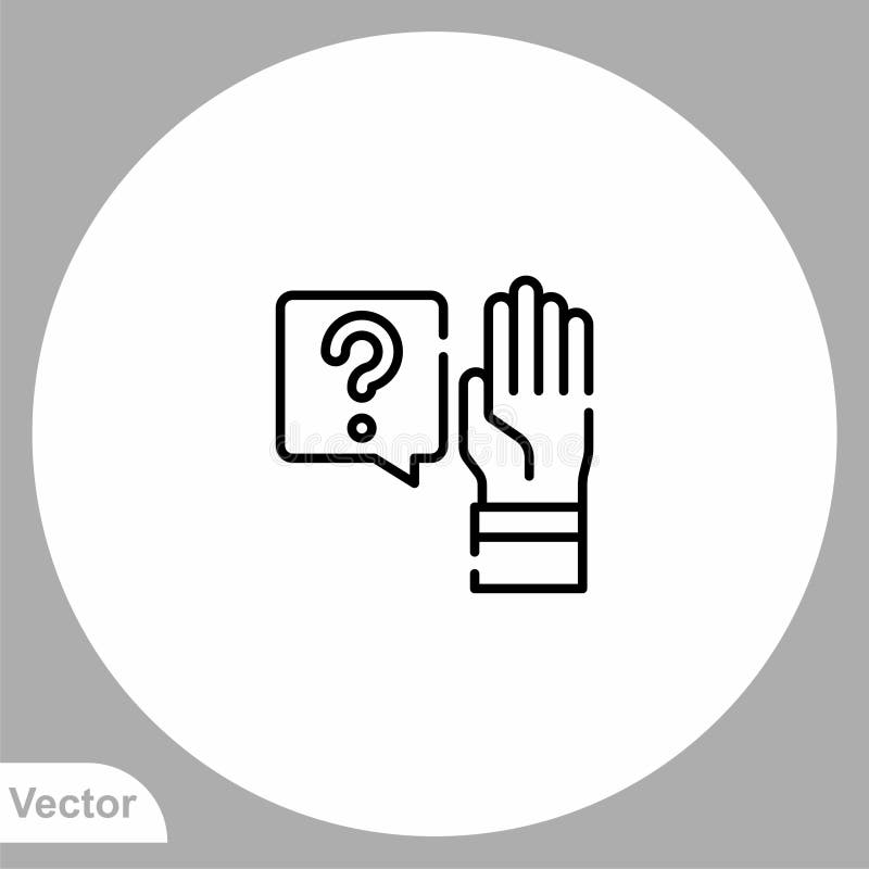 Asking Vector Icon Sign Symbol Stock Vector - Illustration of dialog ...