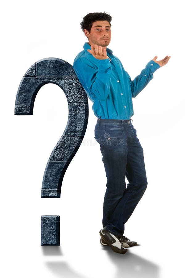 Asking a question stock photo. Image of attractive, handsome - 7008456