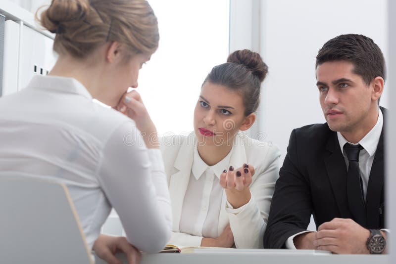 Asking a question stock image. Image of business, employer - 70080731