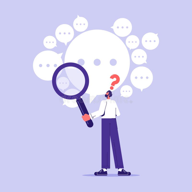 Asking Questions and Finding Answers Concept Stock Vector ...