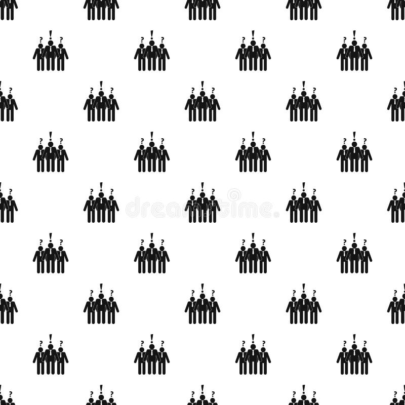 Asking Teamwork Pattern Seamless Vector Stock Vector - Illustration of ...