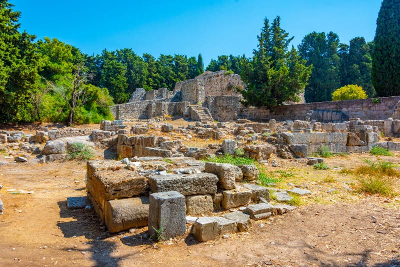 Asklepieion Ancient Ruins in Greek Island Kos Stock Image - Image of ...