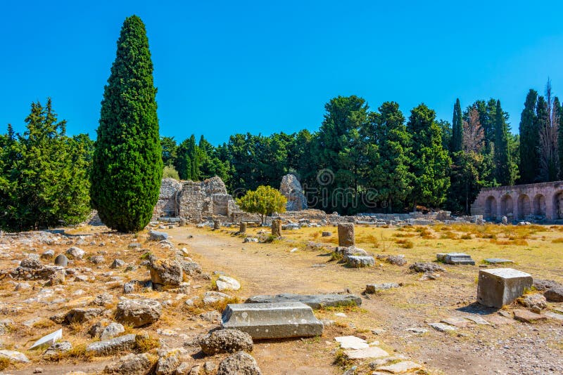Asklepieion Ancient Ruins in Greek Island Kos Stock Photo - Image of ...
