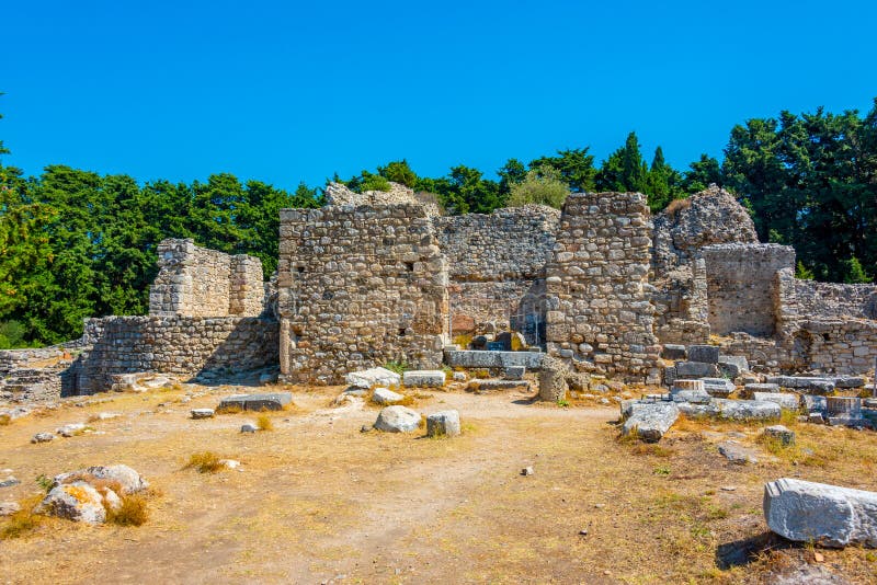Asklepieion Ancient Ruins in Greek Island Kos Stock Photo - Image of ...
