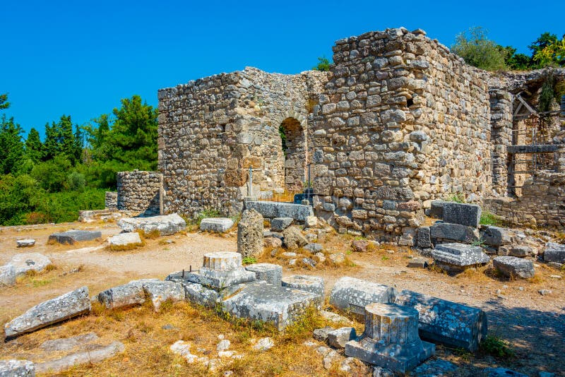 Asklepieion Ancient Ruins in Greek Island Kos Stock Photo - Image of ...