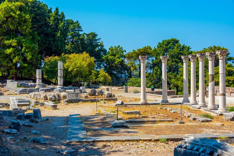Asklepieion Ancient Ruins in Greek Island Kos Stock Image - Image of ...