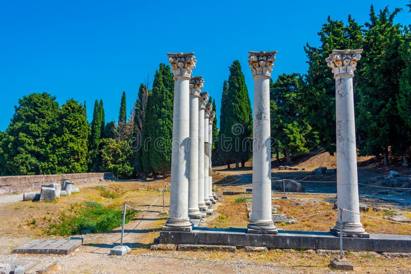 Asklepieion Ancient Ruins in Greek Island Kos Stock Photo - Image of ...